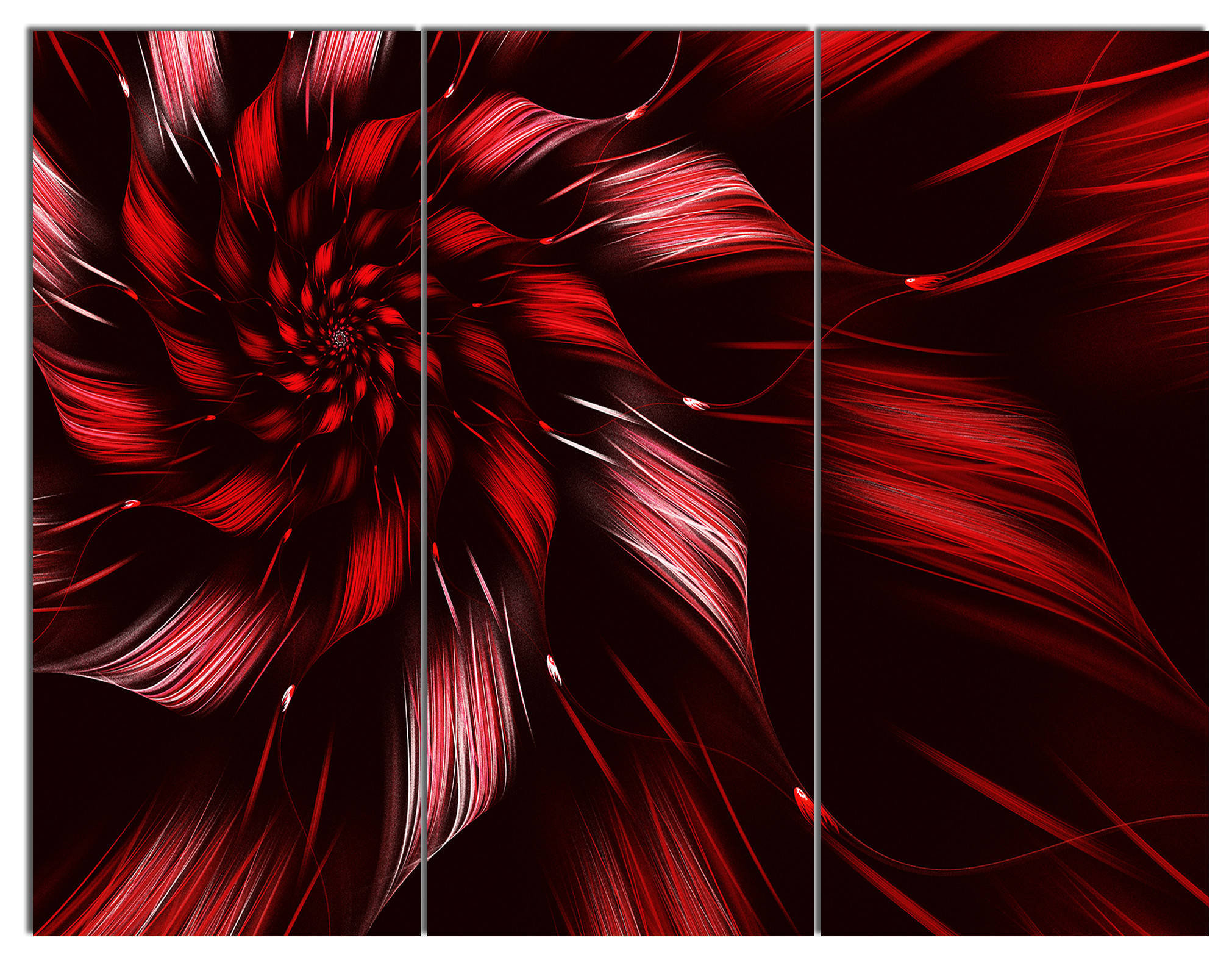 "Multicolor Symmetrical Fractal Flower" Metal Art, 36"x28 ...