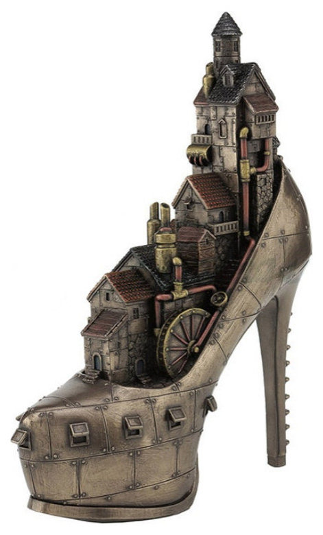 Steampunk "Stiletto Hill, Ironopolis" Statue - Eclectic - Decorative ...