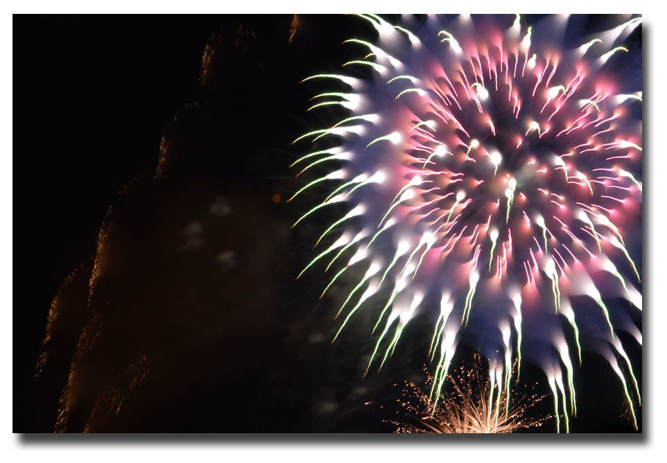 'Abstract Fireworks V' Canvas Art by Kurt Shaffer, 30" x 47 ...