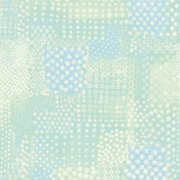 Flower Power Green Patchwork Wallpaper, Sample - Contemporary ...