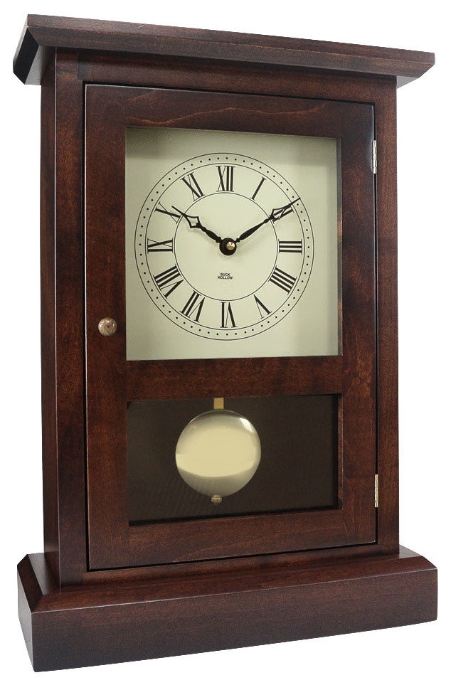Amish Shaker Mantel Clock - Transitional - Desk And Mantel Clocks - by ...