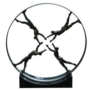 Reaching for Center Sculpture - Contemporary - Decorative Objects And ...