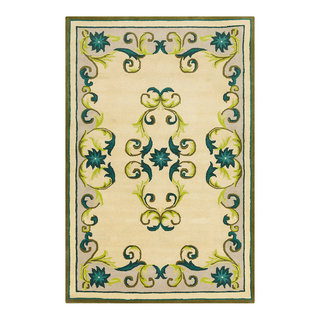 Allie Floral Contemporary Area Rug - Traditional - Area Rugs - by ...