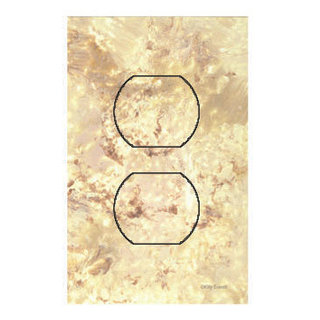 Tan Stone Texture Single Duplex Peel and Stick Outlet Wall Plate Cover ...