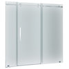 Moselle Frameless Sliding Frosted Shower Enclosure Chrome, 72"x75" - Contemporary - Shower Doors ...
