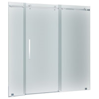 Moselle Frameless Sliding Frosted Shower Enclosure Chrome, 72"x75" - Contemporary - Shower Doors ...