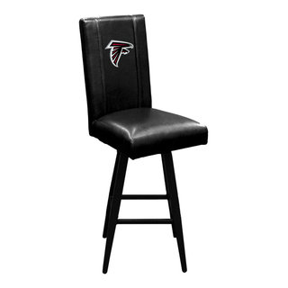 Atlanta Falcons Primary Swivel Bar Stool With Black Vinyl - Midcentury ...