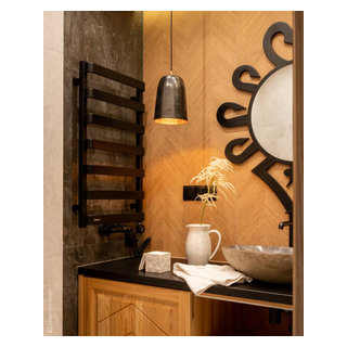 A small bathroom in a highlander apartment - Rustic - Bathroom - Other ...