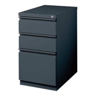 Trent Home Cobalt 3-Drawer Modern Metal Mobile Pedestal File Cabinet in ...
