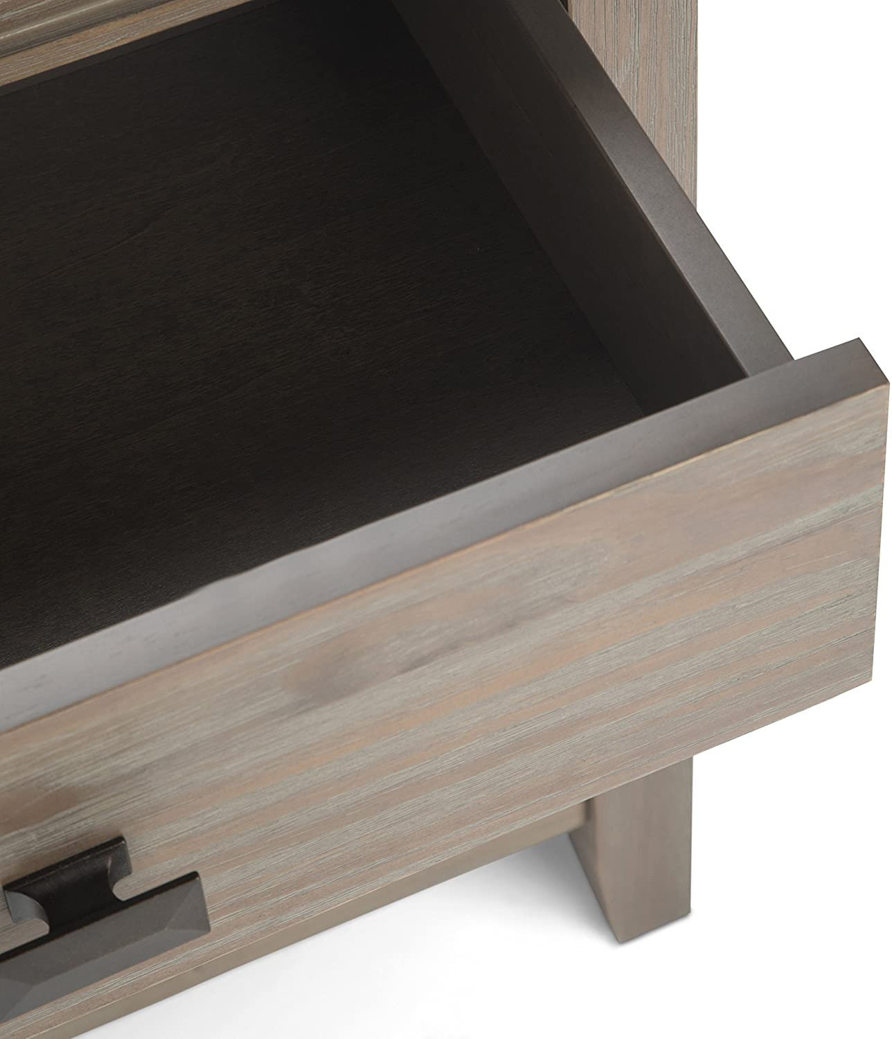 Side Table, 2 Shelves & Drawer With Rectangular Knob - Farmhouse - Side ...