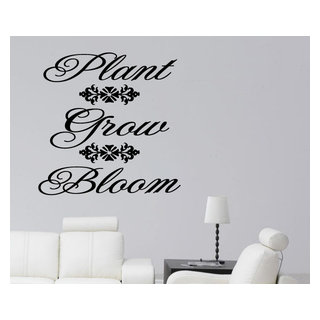 Plant Grow Bloom Vinyl Wall Decal hd090, 10 in. - Contemporary - Wall ...
