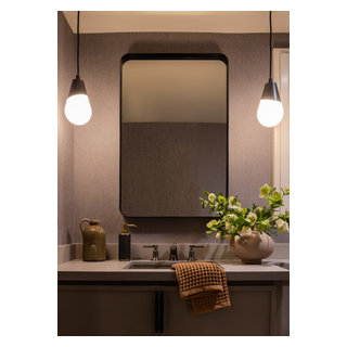 Oakland Hills Midcentury retreat - Midcentury - Powder Room - San ...