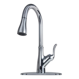 Single Handle Deck Mounted High Arc Pull Down Touchless Kitchen Faucet ...