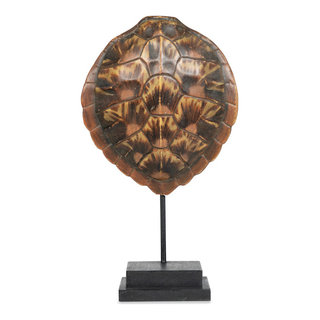 Faux Loggerhead Turtle Shell on Stand - Eclectic - Decorative Objects ...