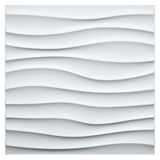 White Wave 3D Wall Panels - Modern - Wall Panels - by Dundee Deco | Houzz