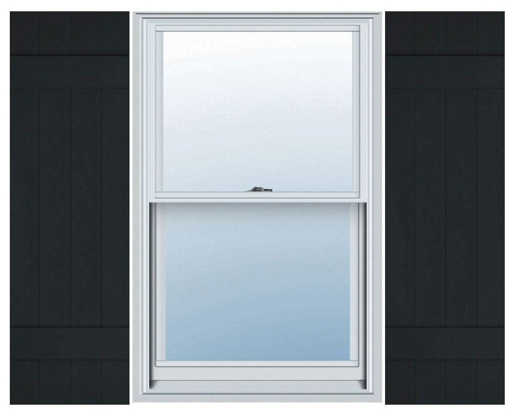 Lifetime Vinyl 4-Board Joined Board-n-Batten Shutters, 31"-80"H, 14 ...