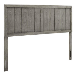 Modway Robbie Twin Modern Rubberwood and MDF Headboard in Gray, King ...