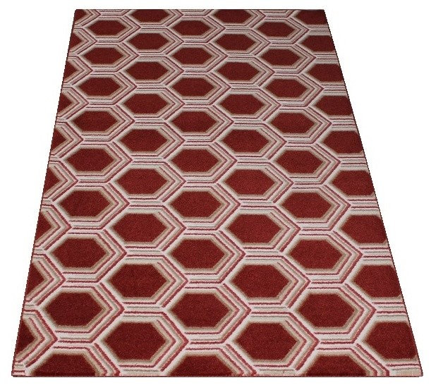 Modern Flair Scarlet, Carpet Rugs and Runners, 40 oz Nylon, Round, 4 ...
