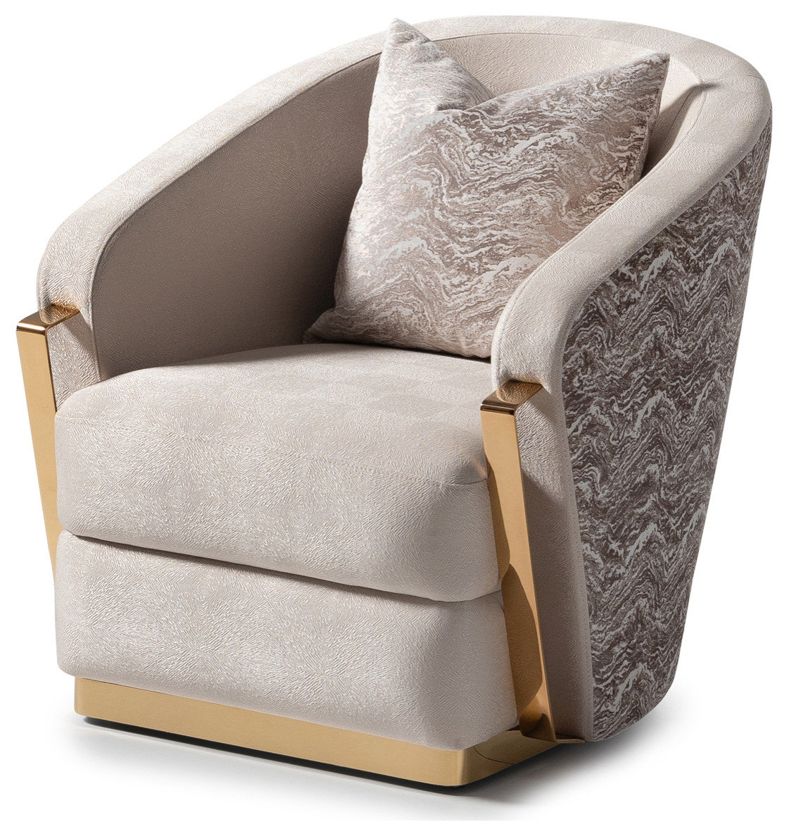 Carmela Accent Chair Almond/Gold - Contemporary - Armchairs And Accent ...