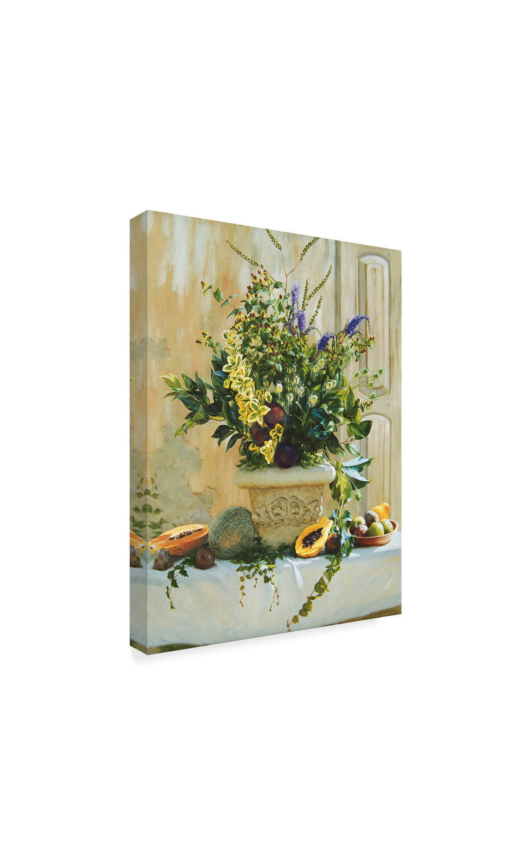 Robin Anderson 'Green Floral' Canvas Art, 19"x14" - Farmhouse - Prints ...