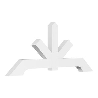 Vanguard Architectural Grade PVC Gable Bracket, 84"Wx35"H (10/12 Pitch ...