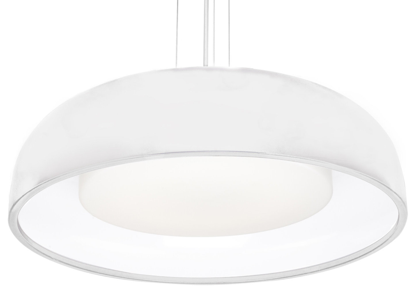 Beacon Pendant Light, White, 24"Dx5.875"H, 24"Dx5.875"H - Transitional ...