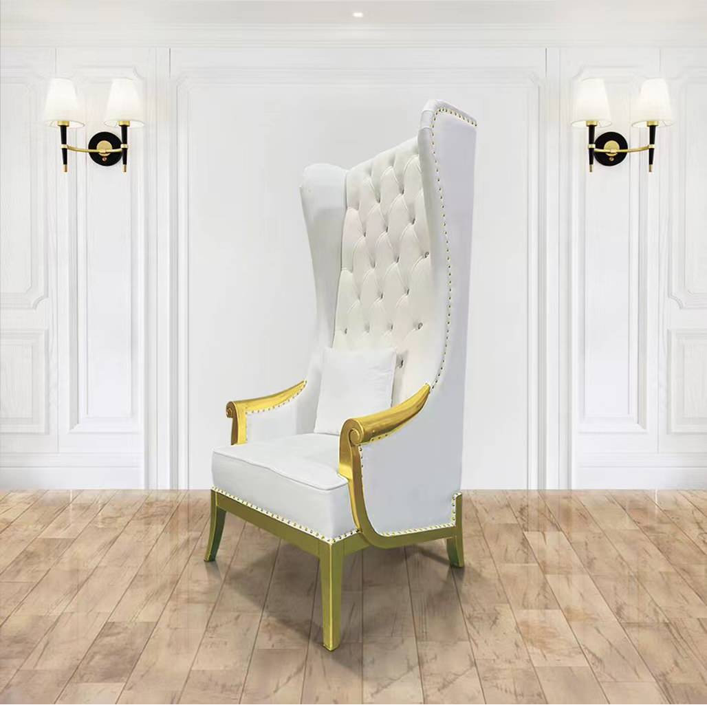 Infinity White Tufted Throne Chair - Contemporary - Armchairs And ...