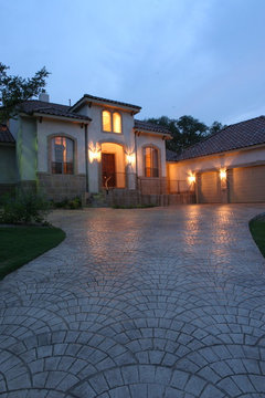 "blue" driveway pavers?