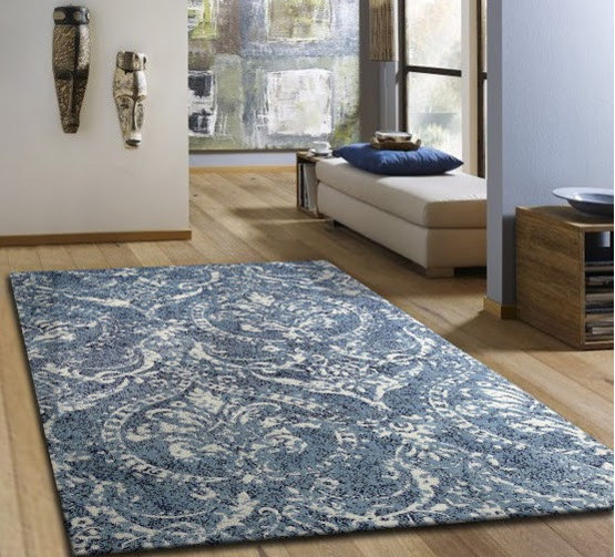 5'x7' Marvel Light Blue Transitional Vibrant Color Living Room Rug ...