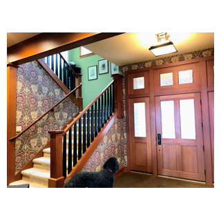 Stairwell Wallpaper - Craftsman - Entry - Other - by Robin Daly Color ...