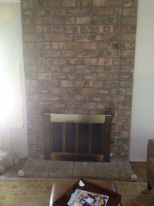 Updating a brick fireplace