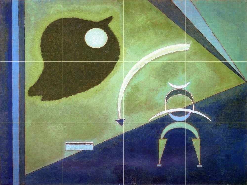 Tile Mural, Abstract Art Backsplash, 6" Ceramic, Matte - Contemporary ...