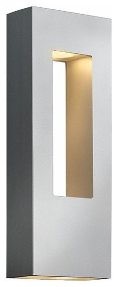 Atlantis Cast Outdoor Lantern Fixture Titanium Tempered Glass - Modern ...