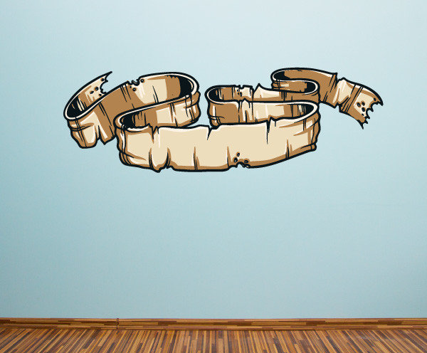 Scroll Vinyl Wall Decal ScrollUScolor002, 23 in. - Contemporary - Wall ...