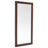 Modrest Amberlie 79x39" Modern Glass and Veneer Mirror in Brown/Clear ...