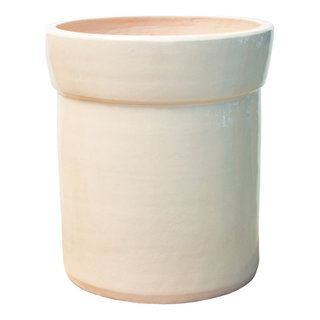 Azov Planter - Creamy White Outdoor Planter - Transitional - Outdoor ...