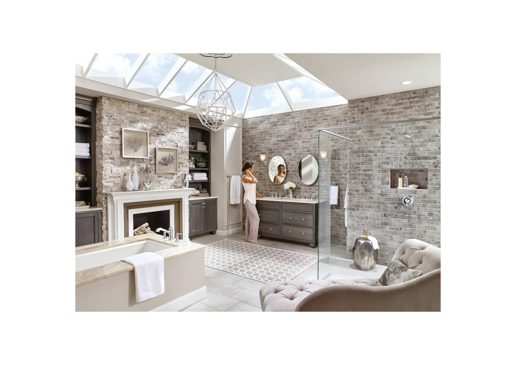 Moen Dartmoor 2-Handle High Arc Roman Tub Faucet - Transitional ...
