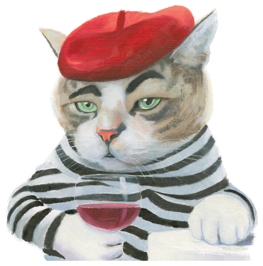 "Cattitude III" Digital Paper Print by Myles Sullivan, 20"x20", 24"x24 ...