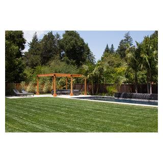 Backyard Landscaping Oasis in Menlo Park - Contemporain - Jardin - San ...