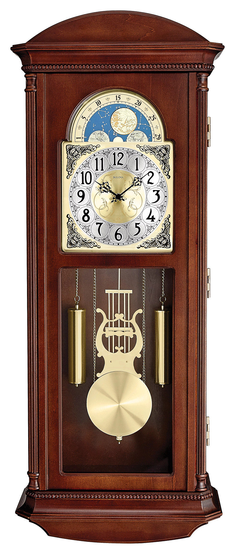 Litchfield Large Wall Regulater Chime Clock by Bulova - Traditional ...