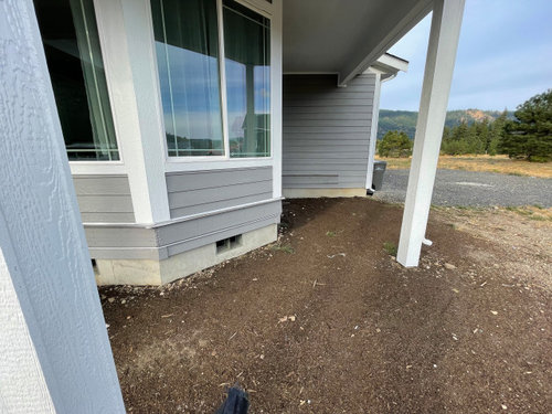 Composite front porch with angles