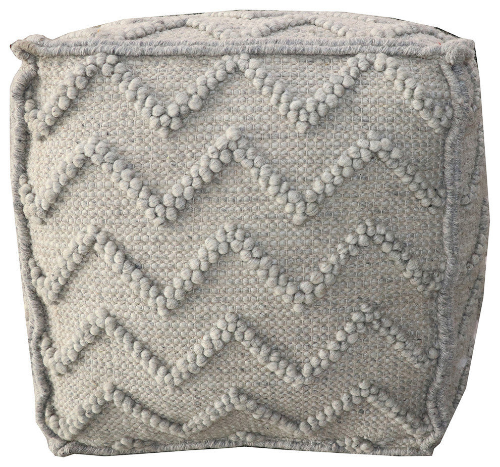 Garnet Pouf, Stone - Scandinavian - Floor Pillows And Poufs - by Moti | Houzz