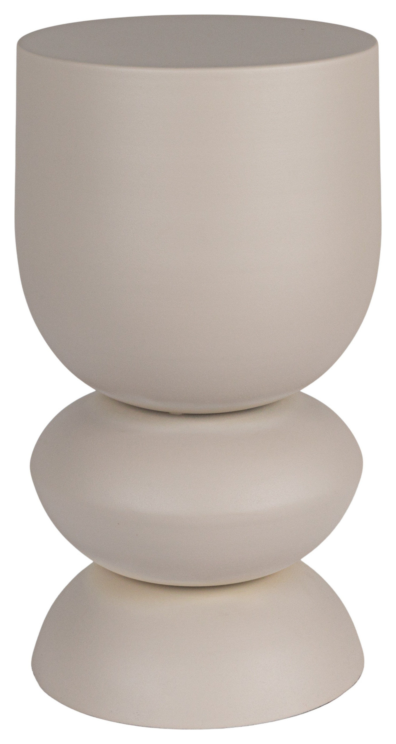 Metal Pawn Side Table, Beige - Transitional - Side Tables And End ...