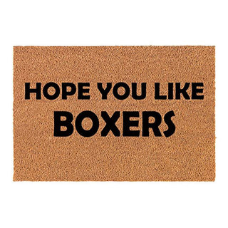 Coir Doormat Hope You Like Boxers Boxer Dog (30" x 18" Standard ...