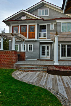 Exterior color to complement red-orange brick