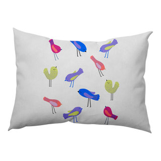 Tweets Decorative Throw Pillow, 14"x20" - Contemporary - Decorative ...