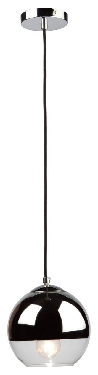 Brooklyn One Light Pendant, Chrome - Contemporary - Pendant Lighting ...