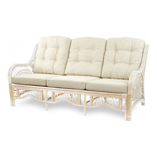 Malibu Handmade 3-Seater Sofa ECO Natural Rattan Wicker - Tropical ...