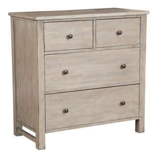 Origins by Alpine Classic Wood Small 4 Drawer Accent Chest in Natural ...