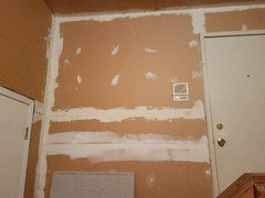plastering on old (brown) drywall